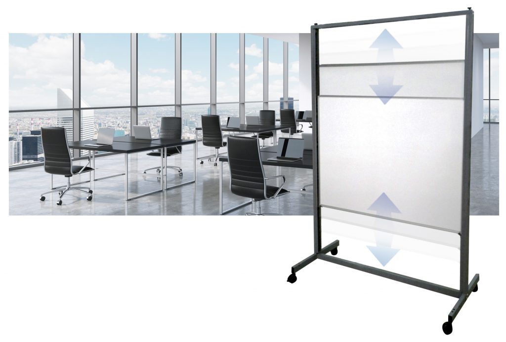 ASPIRE Vertical Sliding Whiteboard - Porcelain - Glass Whiteboards Perth